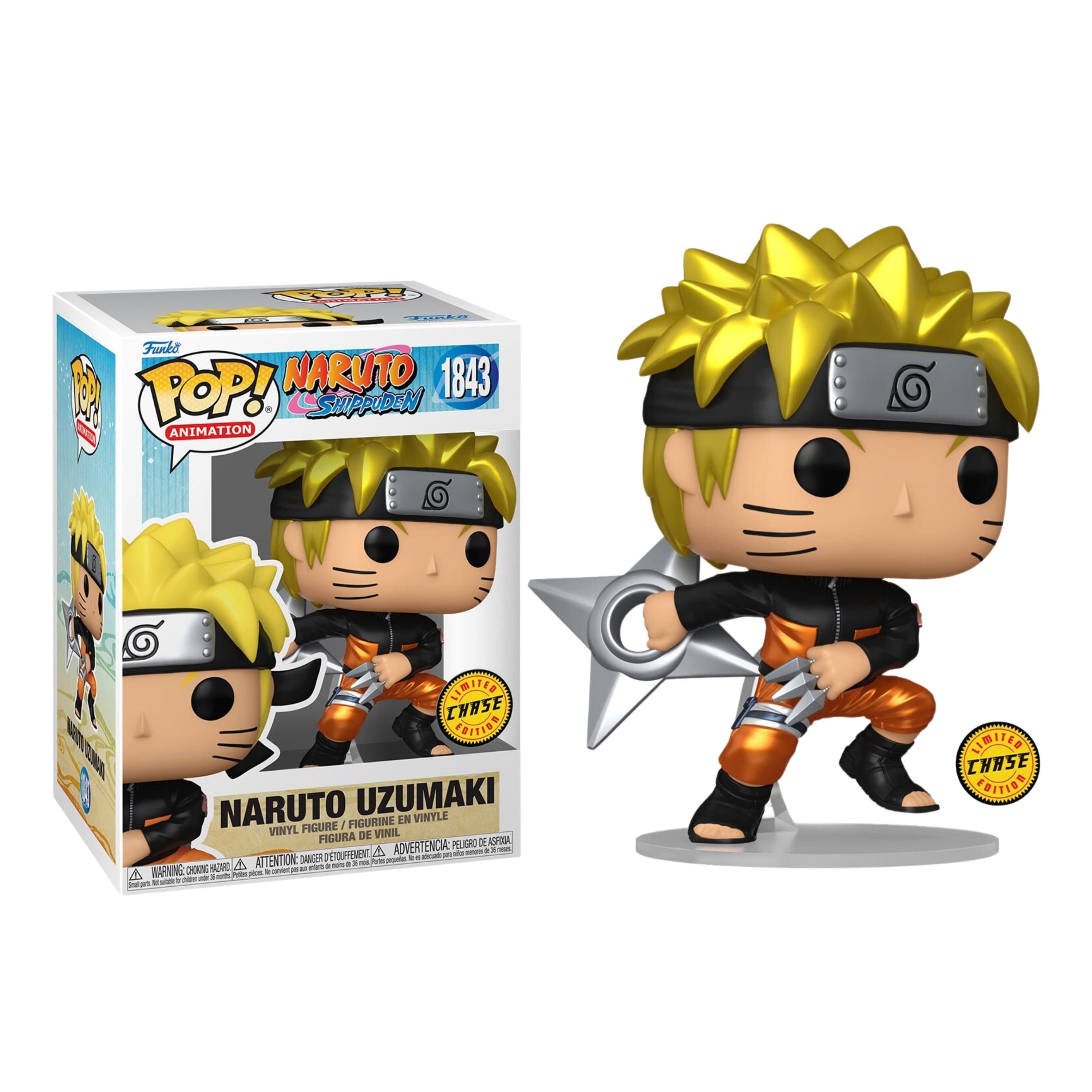 Naruto Uzumaki with Shuriken Funko Pop! Naruto Shippuden - Approx. 4 1 ...